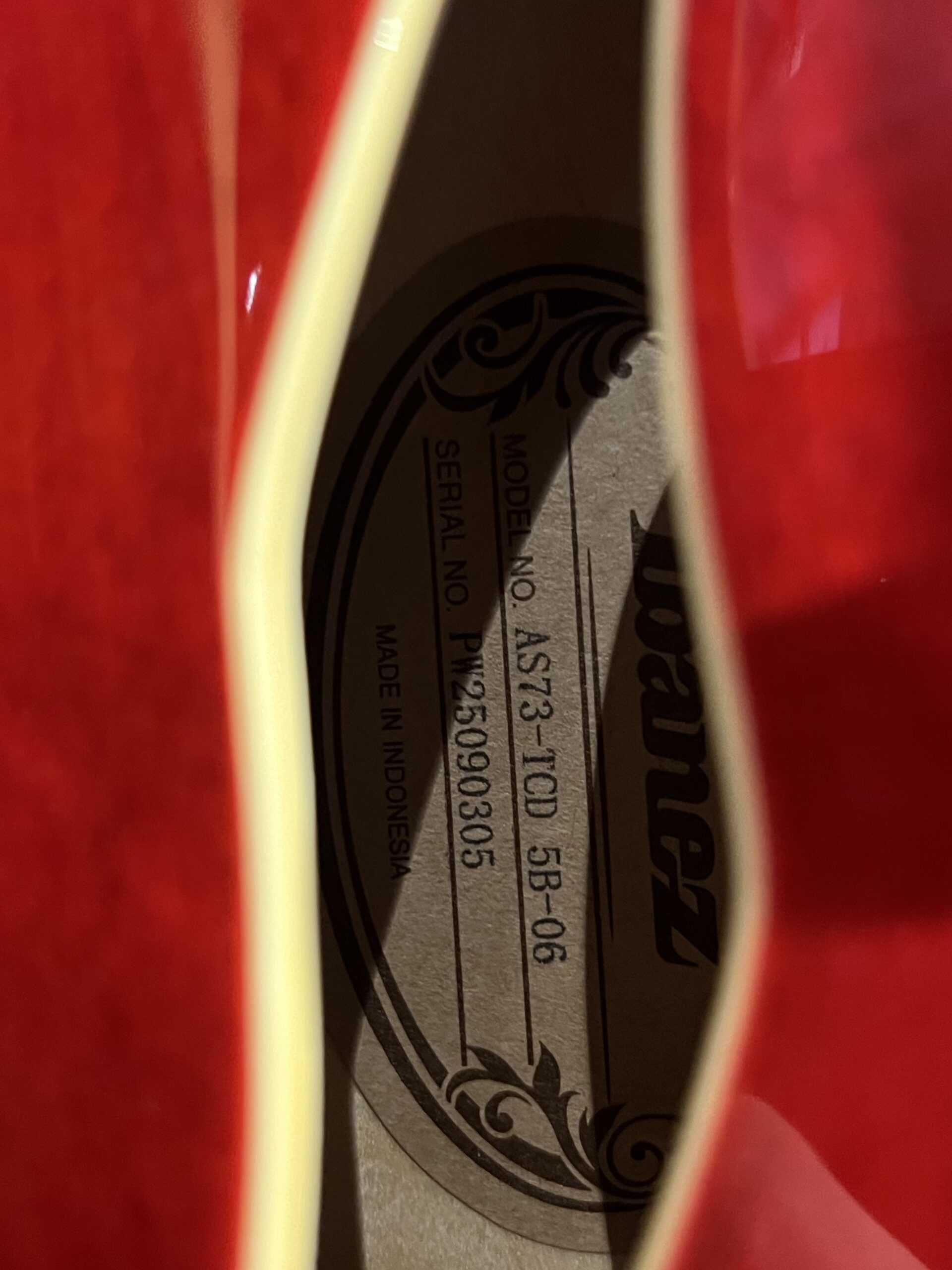 IBANEZ AS73 TCD Transparent Cherry Red - Brahms Strumenti Musicali